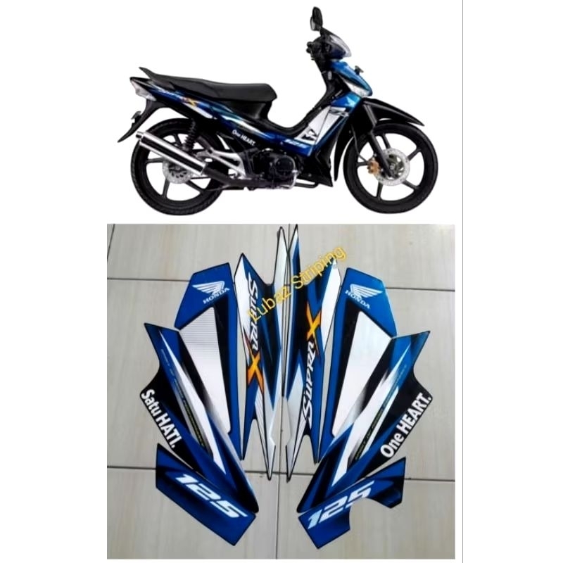 Jual Sticker Stiker Striping Lis Les Standar motor Supra x 125 satu ...