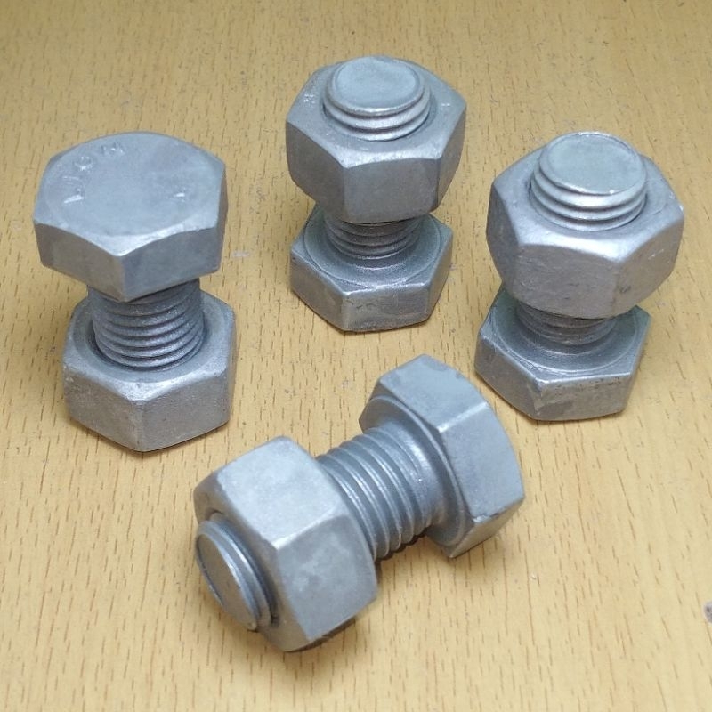 Jual baut mur m16 x 30mm pitch 2,0 baut galvanis hotdip kunci 24 grade ...