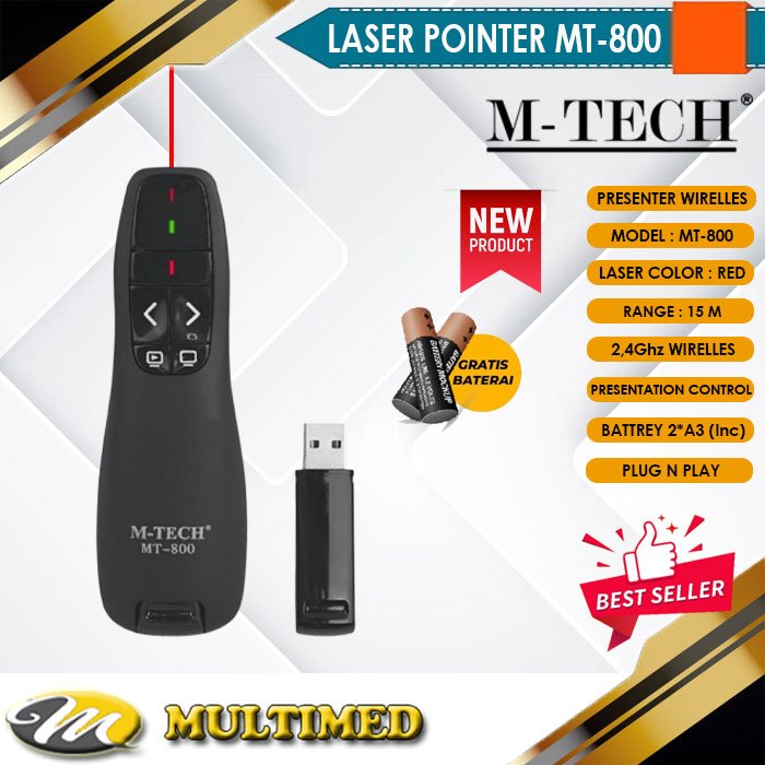 Jual M-Tech Original Laser Pointer Wireless Presenter MT-800 | Shopee Indonesia