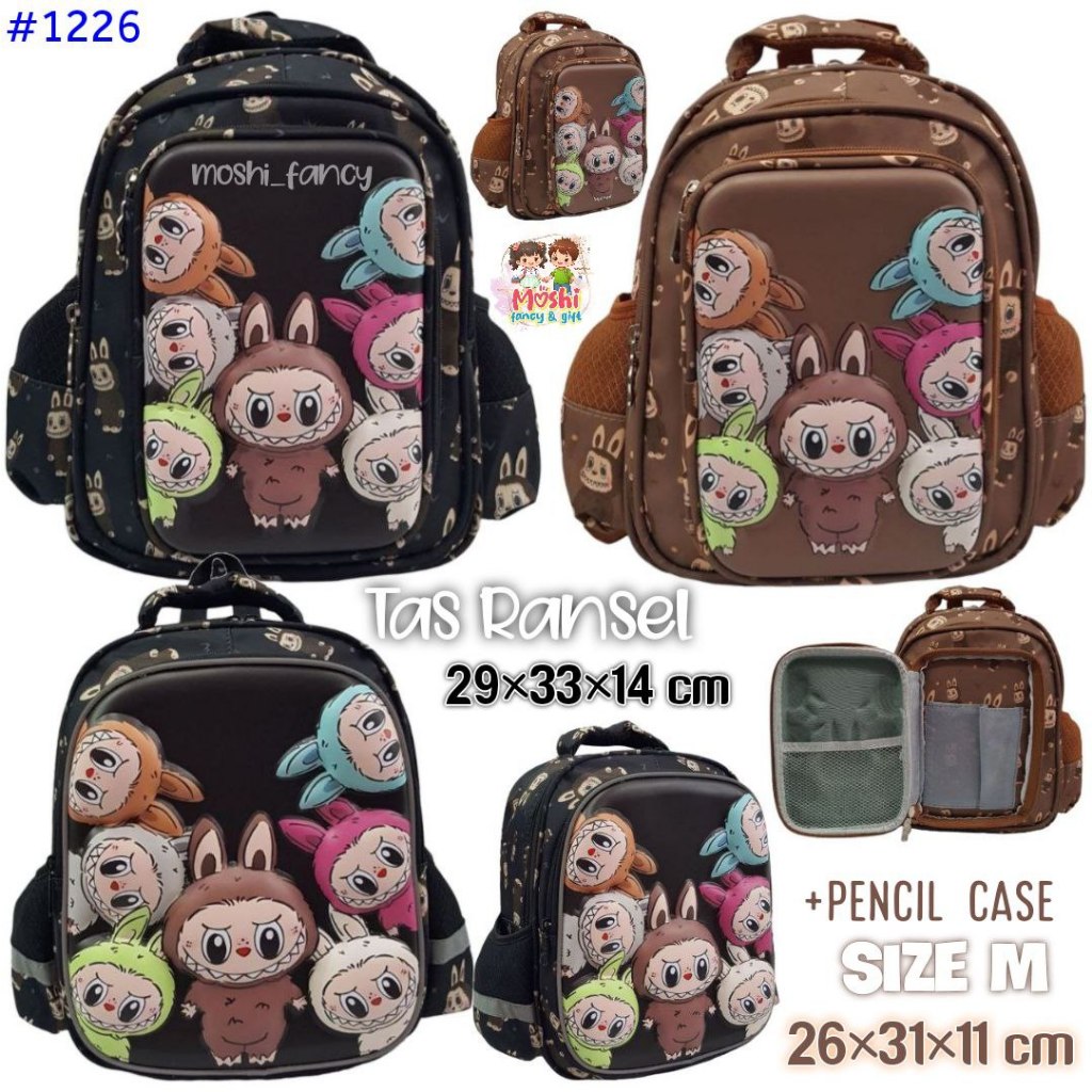 Jual Tas Ransel Labubu Anak Laki-Laki size TK / Tas Gendong Sekolah Boy Motif Labubu / Backpack ...
