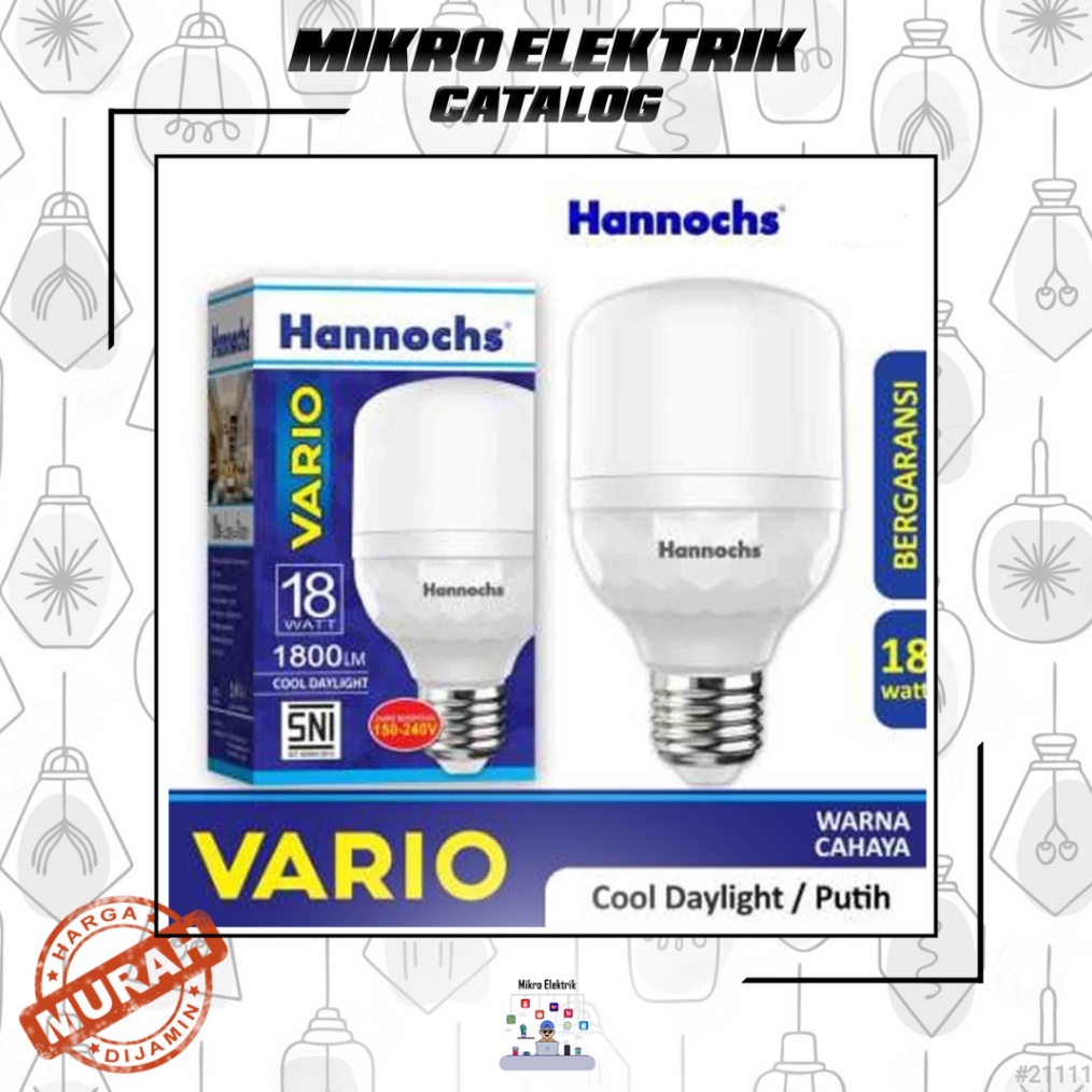 Jual Hannochs Lampu Led Vario 18 Watt Cahaya Putih | Shopee Indonesia