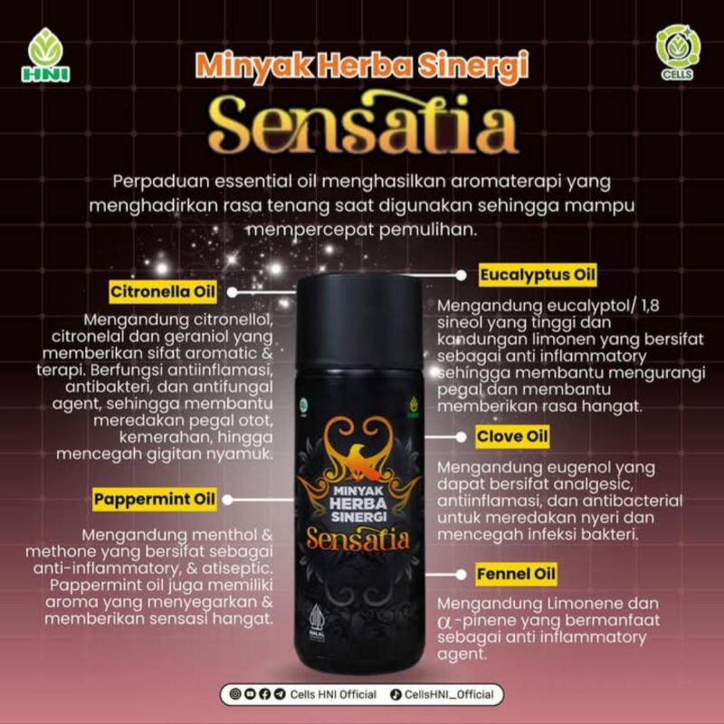Jual Khasiat minyak herba sinergi varian baru MHS Sensatia | Shopee ...