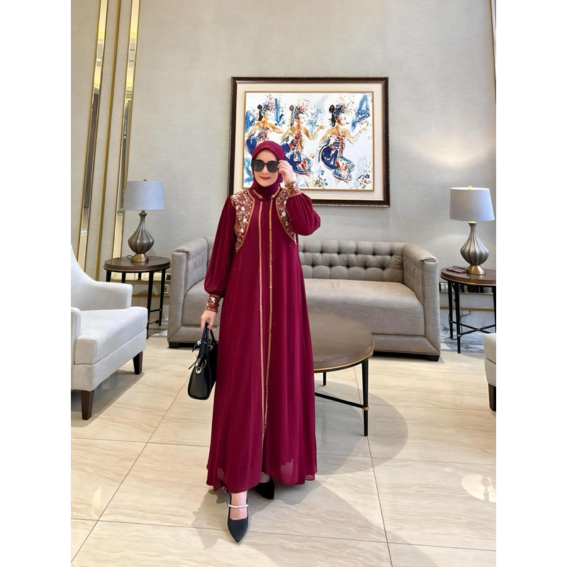 Jual Gamis set hijab terbaru 2025 termewah design kekinian dress wanita ...