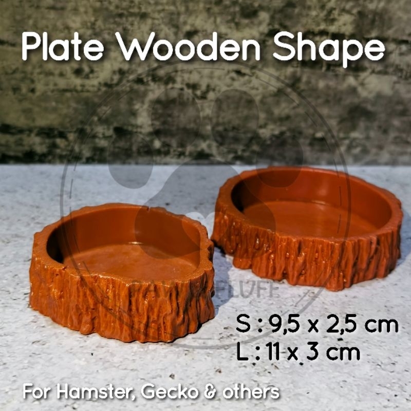 Jual Plate Wooden Shape Mangkok Makan Minum Bentuk Kayu | Shopee Indonesia