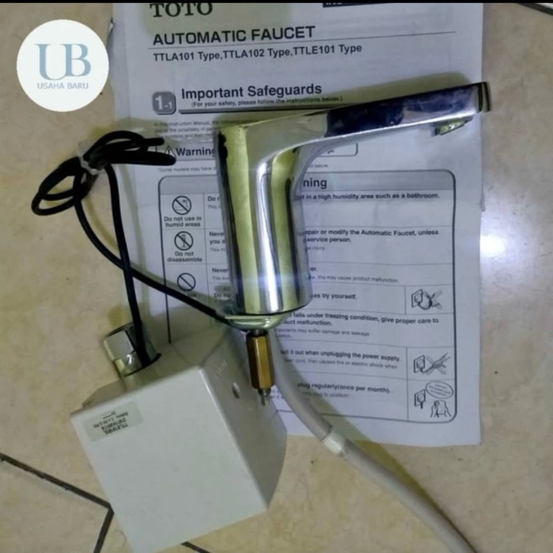 Jual Kran Wastafel Sensor TOTO TTLA101| TTLE101B2L Cold Water Only ...
