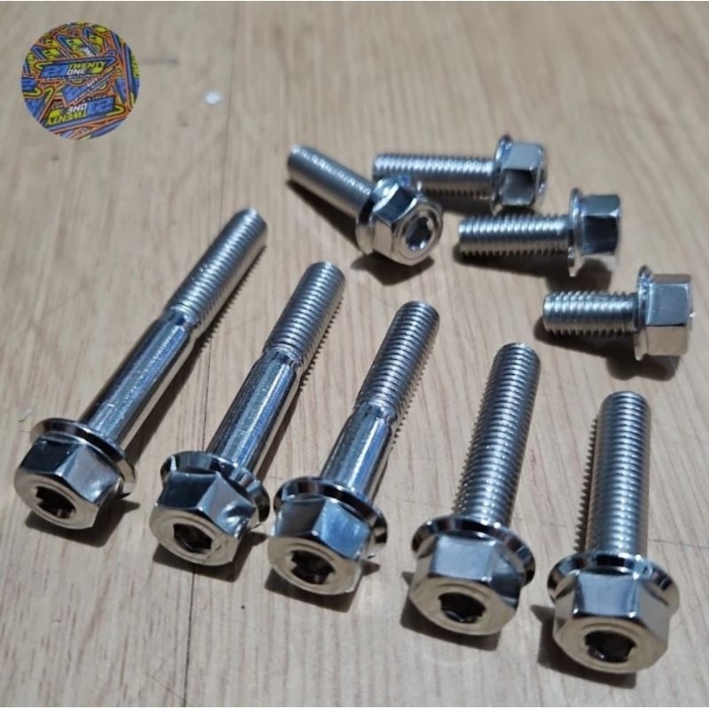 Jual baut stainless 2 kunci m8 drat 12 original heng thailand | Shopee Indonesia