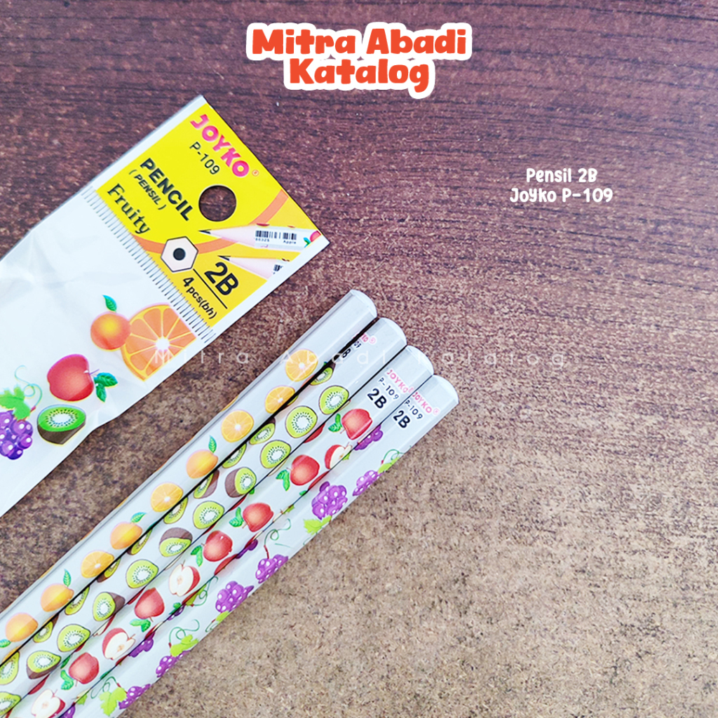 Jual (4 PCS) PENSIL 2B JOYKO P-109 / 1 pack pak p109 pencil kayu pena ...