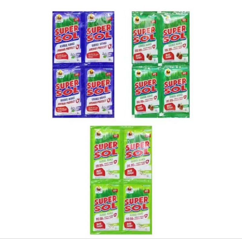 Jual SUPERSOL KARBOL WANGI / SACHET 1 RENCENG ISI 12 PCS | Shopee Indonesia