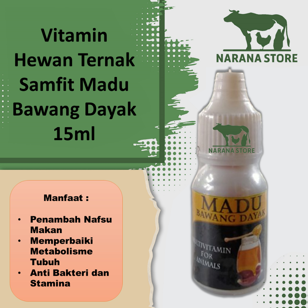 Jual Vitamin Hewan Ternak Ayam Burung Kambing Sapi Kucing Samfit Madu ...