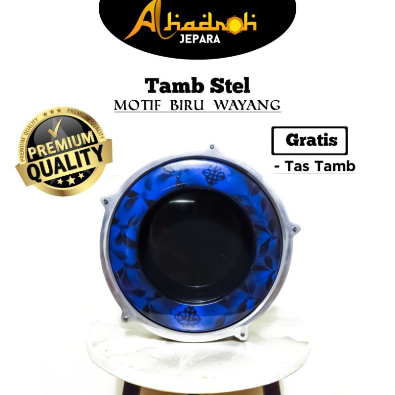 Jual Tam Stel Rebana Hadroh Motif Biru Wayang | Shopee Indonesia