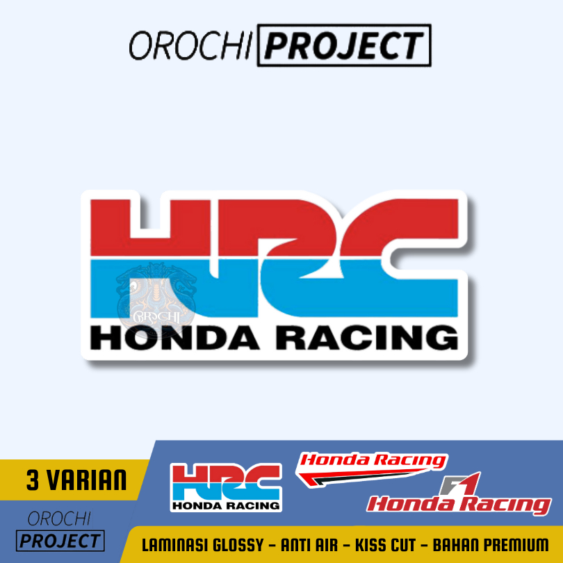 Jual Sticker Stiker Brand Logo HRC HONDA RACING CLUB Vinyl Glossy Anti ...