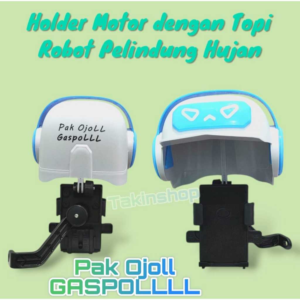 Jual Holder Hp Motor + Topi Robot Helm Anti Air HMB 05 HMH 02 H-02 ...