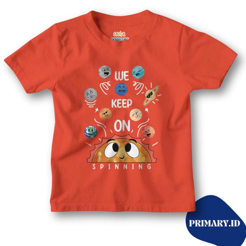 Jual Baju Kaos Anak We Keep On Spinning Solar System 1-12 Tahun ...