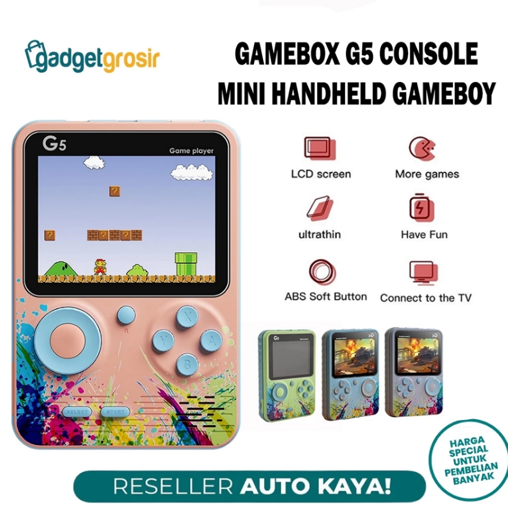 Jual Gamebox G5 Gameboy Mini Handheld Game Console Connect TV Gamepad ...