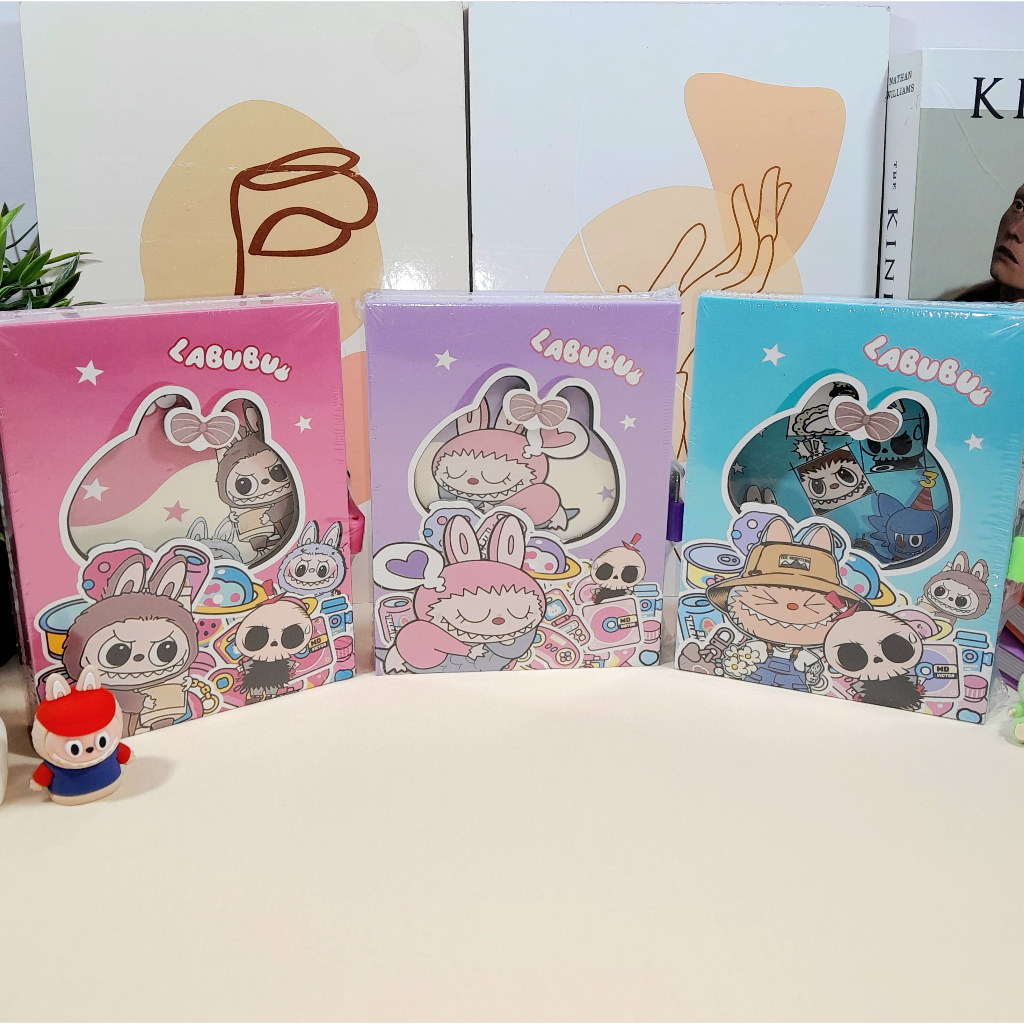 Jual Buku Gembok LABUBU Super Lucu Imut isi 90 Halaman Ready 3 Variant ...