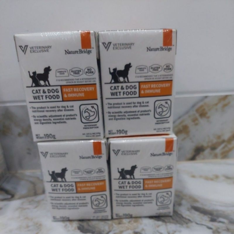 Jual Nature bridge fast recovery & immune 190g cat & dog wet food ...