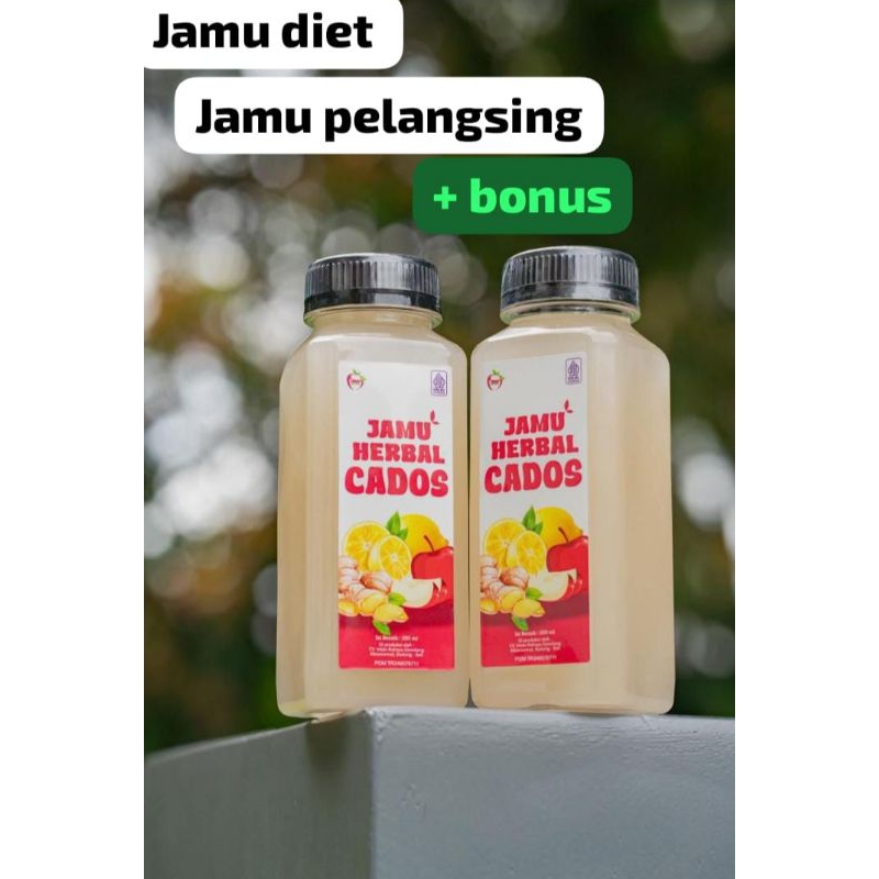 Jual jamu herbal cados pelangsing badan (paket 1-3 botol) | Shopee ...