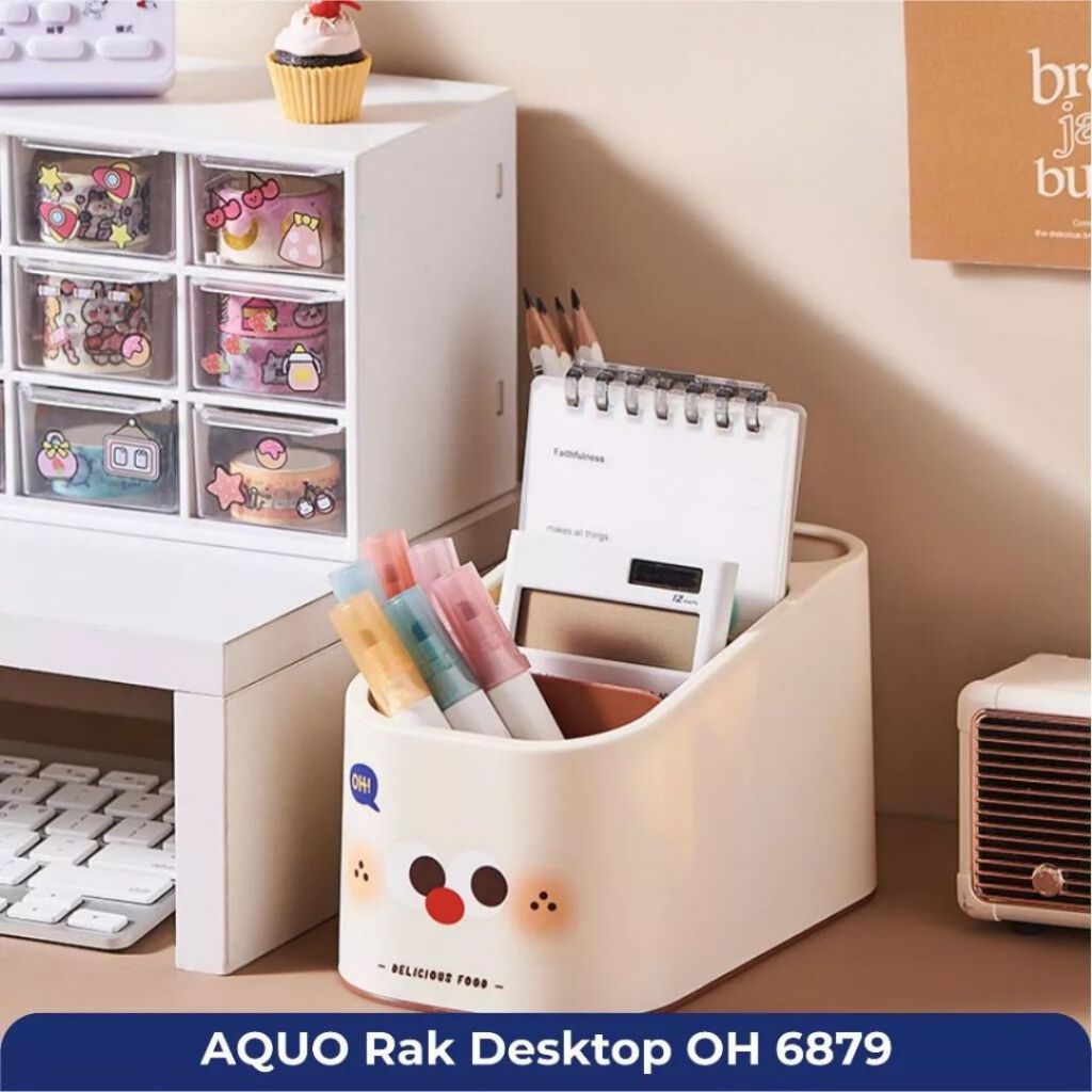 Jual Rak Tempat Desktop Remot Serbaguna Cute Cartoon Organizer Meja ...