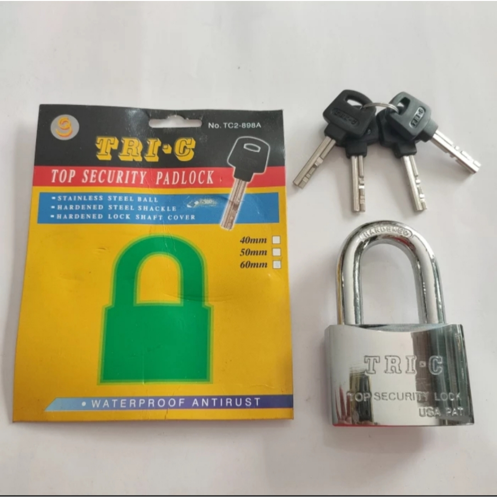 Jual Gembok Rumah - Toko - Pagar TRI-C 60 mm Pendek Bahan Kuningan ...