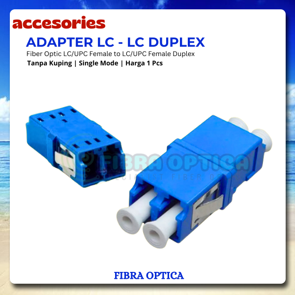 Jual Fiber Optic Coupler LC/UPC Female to LC/UPC Female Duplex Adapter ...