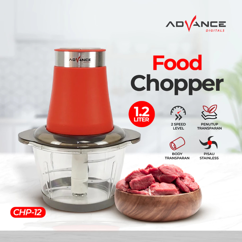 Jual ADVANCE CHP-12 Food Chopper Processor 1.2L Alat Penggiling Bumbu ...
