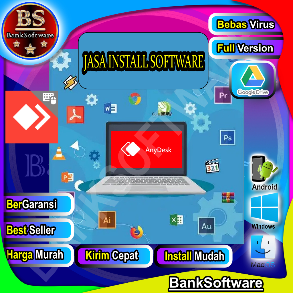Jual Jasa install software dengan anydesk untuk aplikasi di windows ...