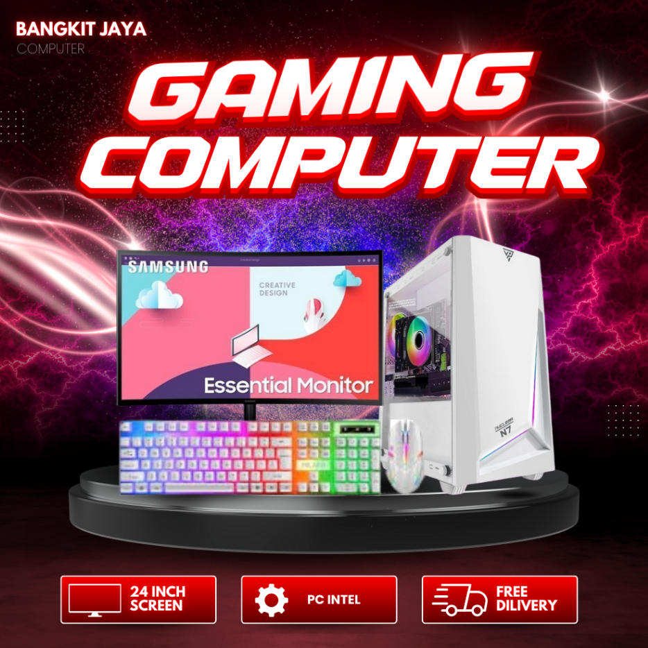 Jual pc gaming fullset core i5 12400f gtx 1650 4gb ram 16gb hdd ssd monitor 24 inch | Shopee ...