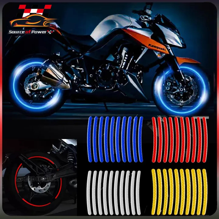 Jual 20pcs Stiker Reflektor Velg Mobil Motor Sticker Reflector Roda ban ...