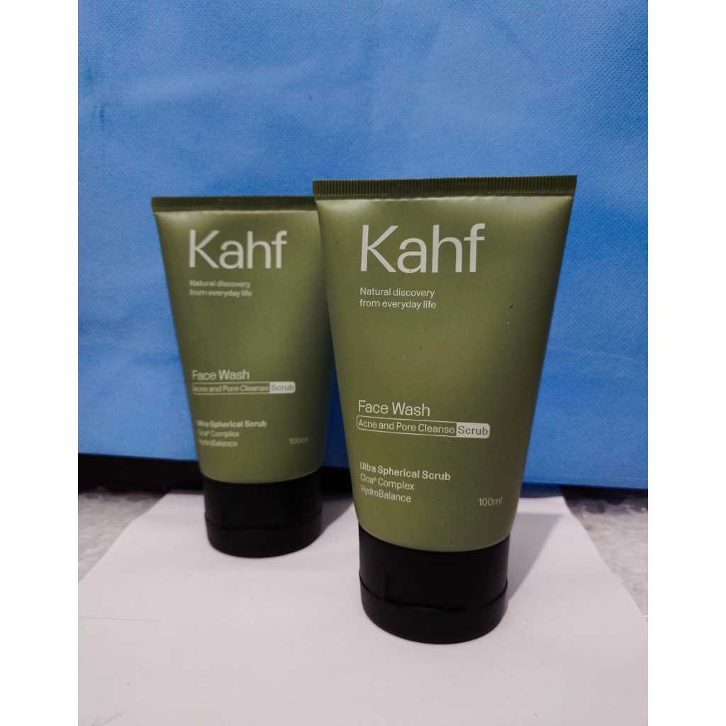 Jual Kahf Face Wash Acne and Pore Cleanse Scrub 100ml | Shopee Indonesia