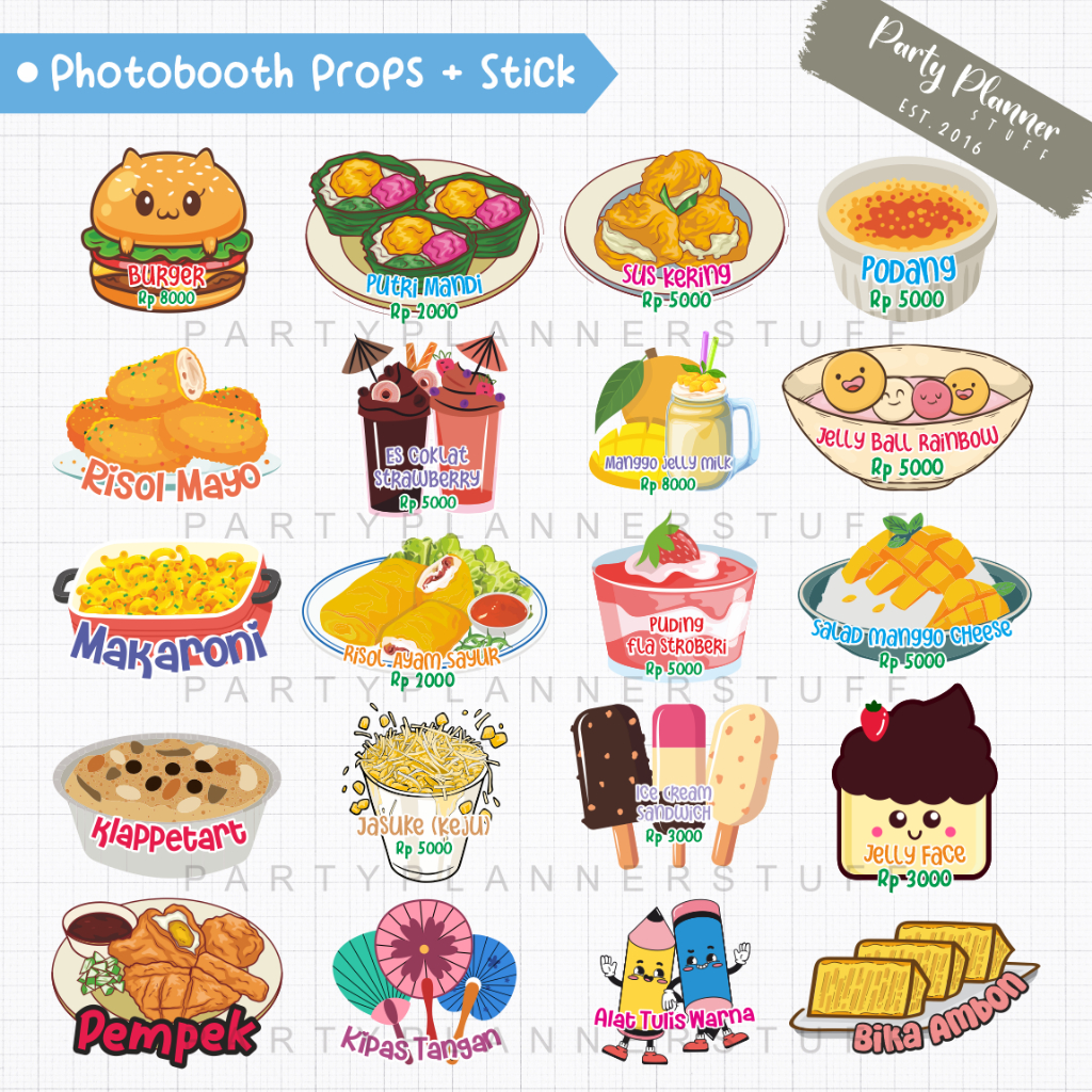 Jual Props market day stik foto fun props market day aksesoris dekorasi ...