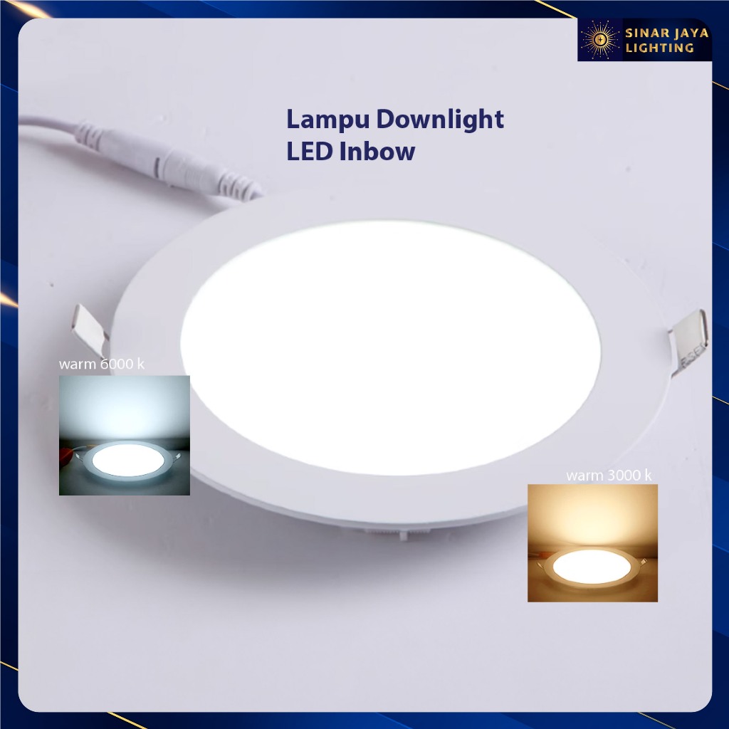 Jual Lampu Panel LED Inbow 18W 24W / Lampu Downlight LED Inbow Bulat ...