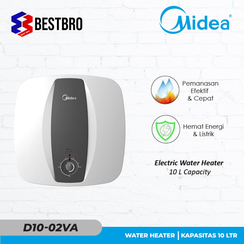 Jual Midea Water Heater Listrik D10-02VA Pemanas Air Mandi Kapasitas 10 Liter | Shopee Indonesia