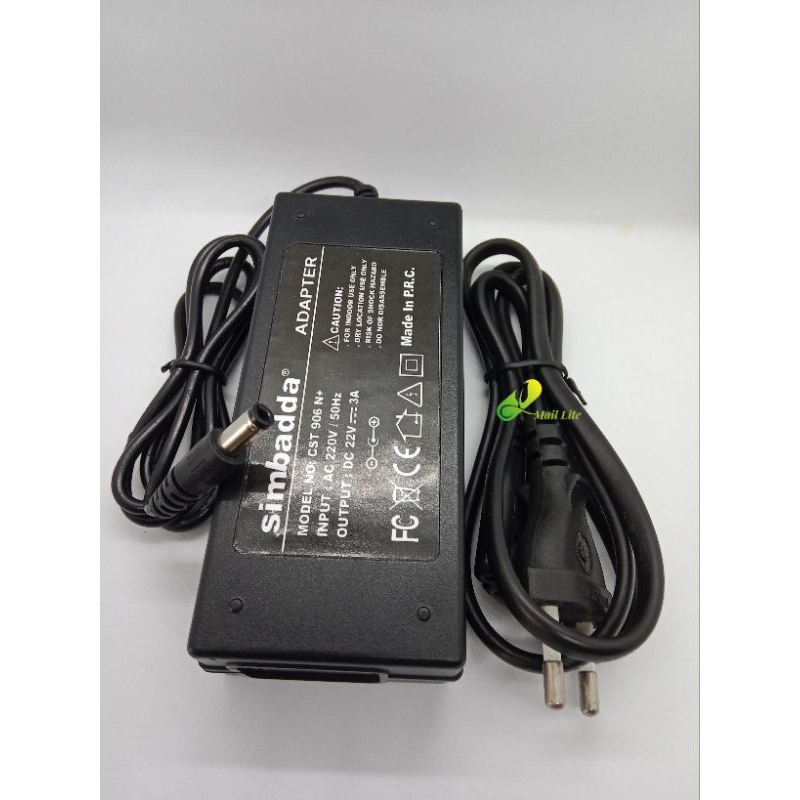 Jual Adaptor Speaker CST 906N+ 22V -- 3A Lengkap dengan kabel power | Shopee Indonesia
