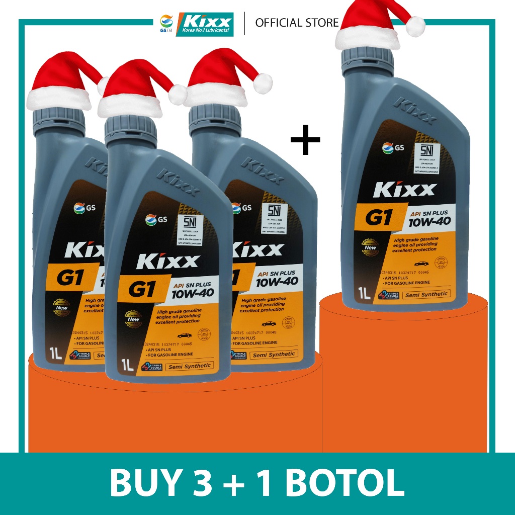 Jual Buy 3 Get 1 Free - Kixx G1 10W-40 Semi Synthetic | Shopee Indonesia