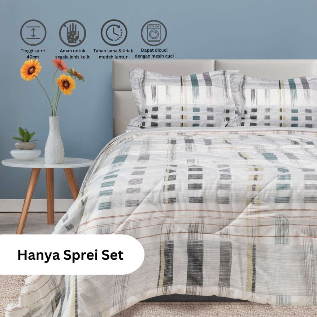 Jual Tomomi - Sprei Set / Bed Sheet Set Shikage Nanotec Print | Shopee ...