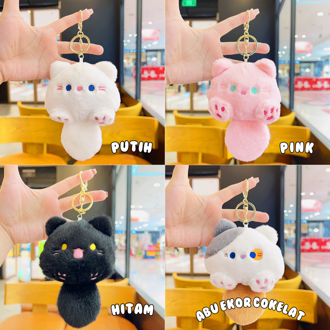 Jual READY STOCK UKURAN GEDE GANCI BONEKA CAT KUCING EKOR BISA BUNYI ...