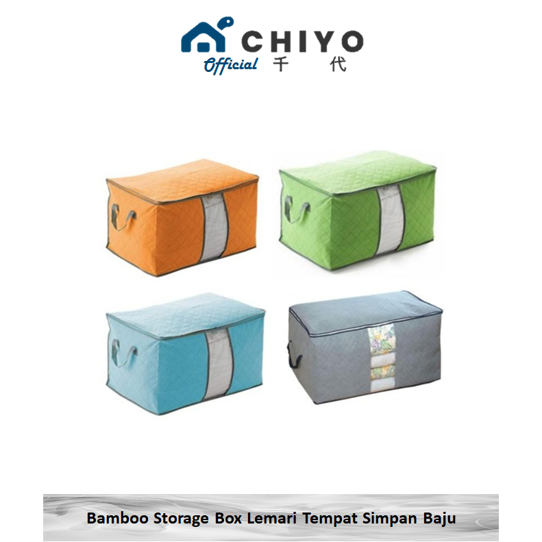 Jual CHIYO Living - Bamboo Storage Box Lemari Tempat Simpan Baju ...
