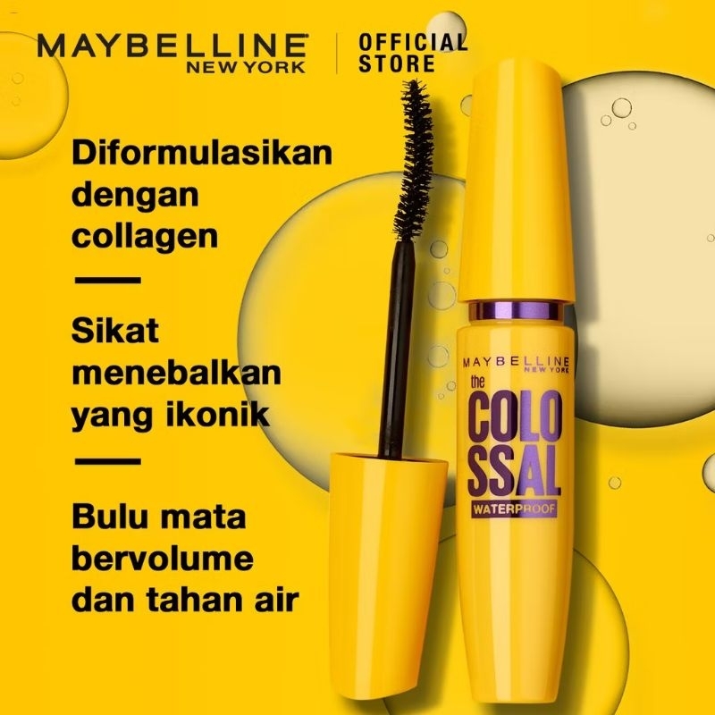 Jual Mascara Maybelline The Colossal Waterproof | Shopee Indonesia
