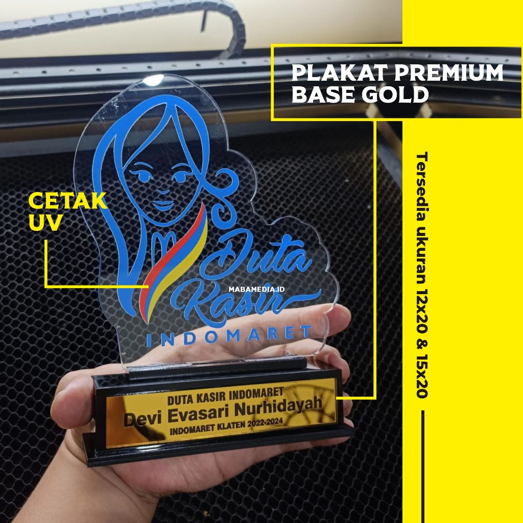 Jual PLAKAT AKRILIK GOLD TIMBUL PREMIUM / Plakat Akrilik MAGANG ...