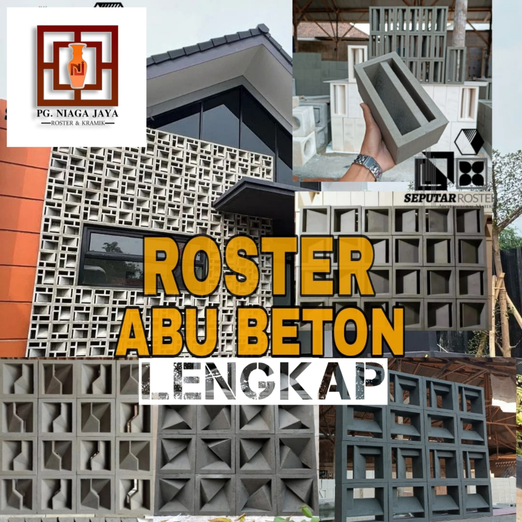 Jual roster beton minimalis, abu beton Natural, loster beton minimalis ...
