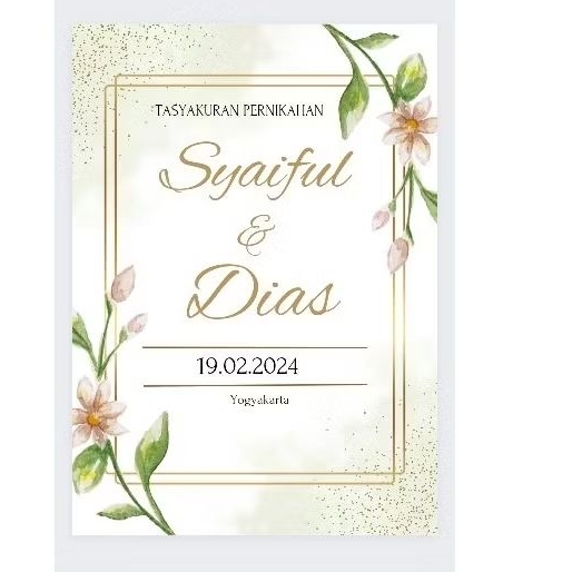 Jual undangan single A5 | Shopee Indonesia