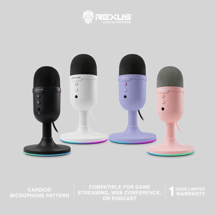 Jual Microphone Gaming REXUS USB with RGB Light XORA DM2 | Shopee Indonesia