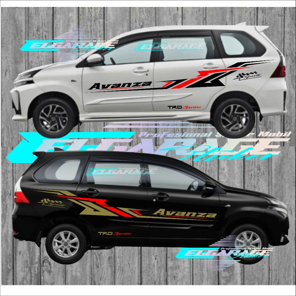 Jual Sticker mobil toyota avanza cutting list body samping kanan kiri ...