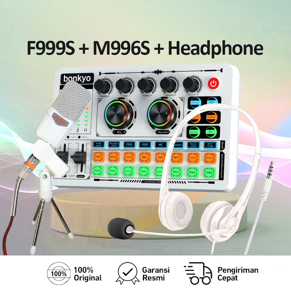 Jual Bonkyo F999S+M996S+Headset 48v F999S 48v SoundCard Bluetooth ...