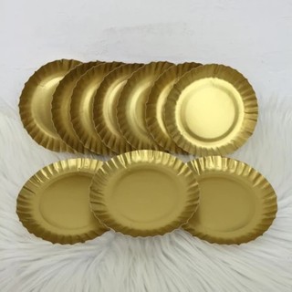 Jual TMPKU PIRING MAS KERTAS KUE CAKE ULANG TAHUN PAPER PLATE EKONOMIS ISI 10 PCS | Shopee Indonesia
