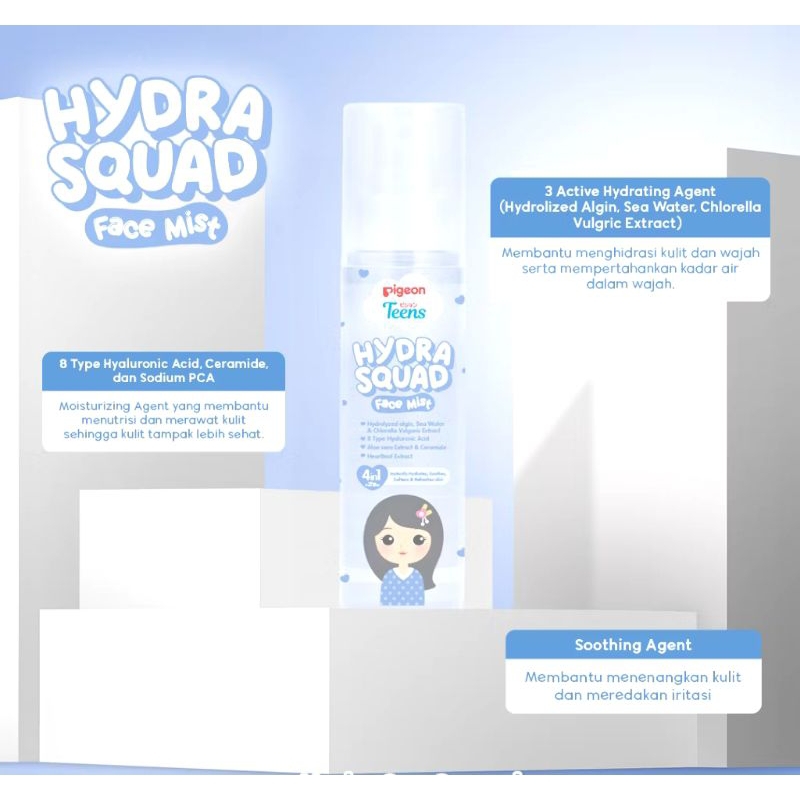 Jual Pigeon Teens Hydra Squad Face Mist 50ml | Shopee Indonesia