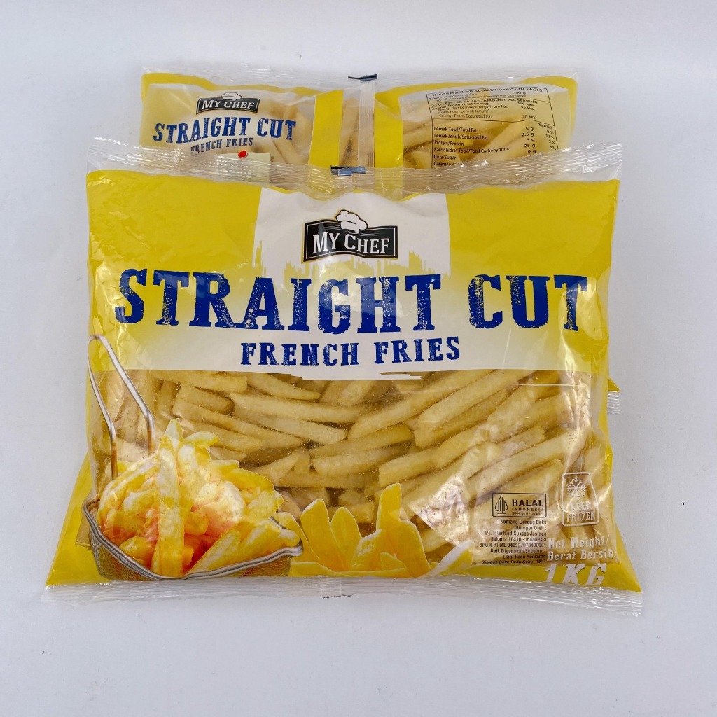 Jual MY CHEF Straight Cut French Fries / Kentang Goreng Frozen 1kg | Shopee Indonesia