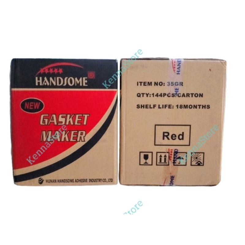 Jual 1 Dus isi 144 pcs Lem Red Silicone Gasket Tahan Panas merk ...
