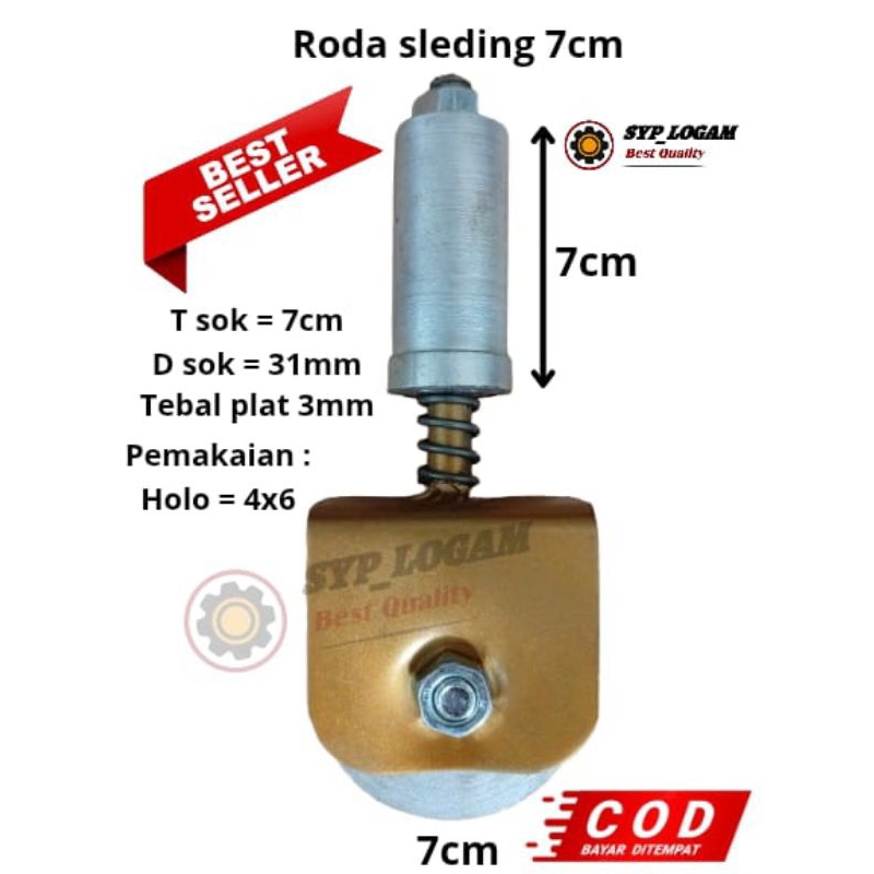 Jual Roda pagar sleding 7cm, Roda pagar sleding, Roda pagar sleding ...