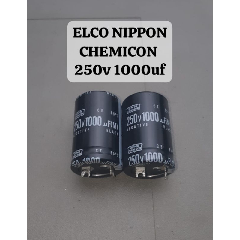 Jual ELCO NIPPON CHEMICON 250v 1000uf ORIGINAL COPOTAN | Shopee Indonesia